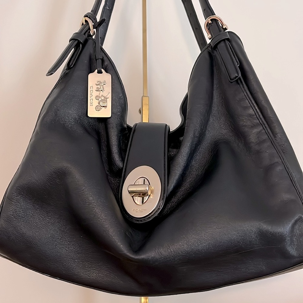 Coach Madison Carlyle 32221 In Black With Gold Tone T… - Gem